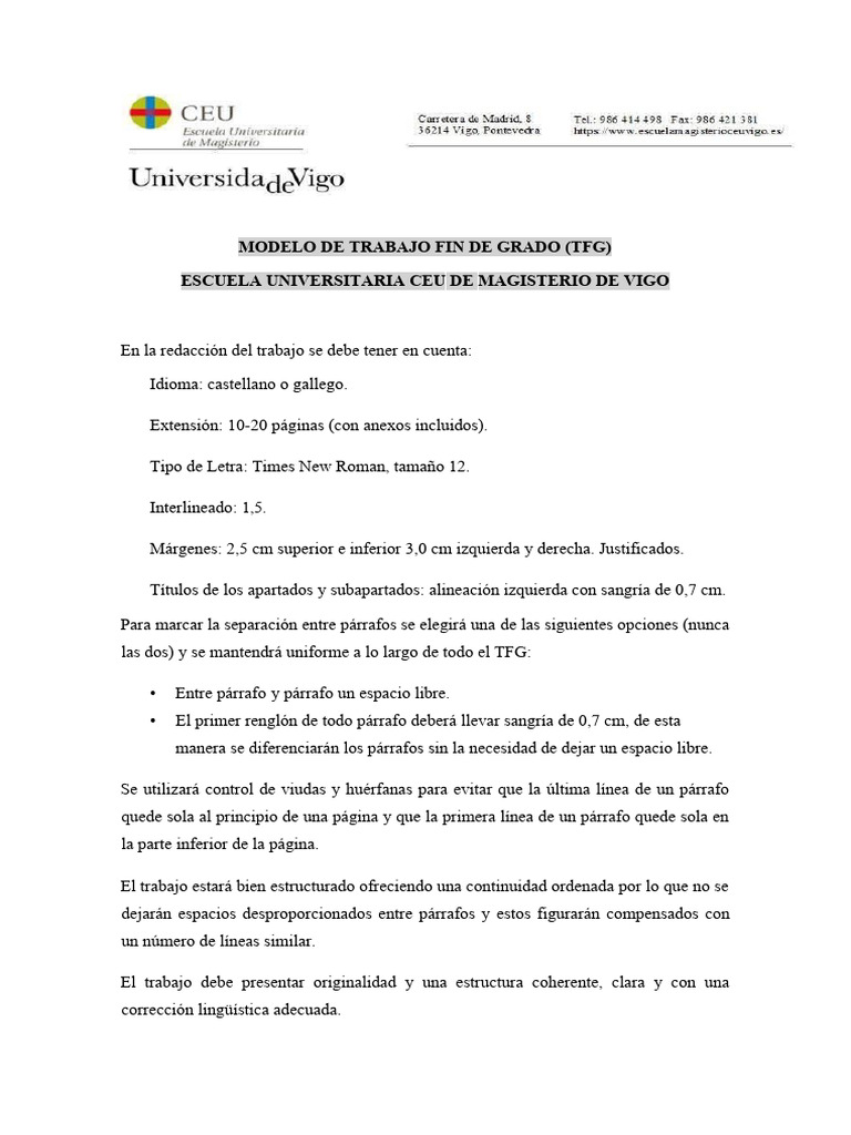 ANEXO 2_Modelo-TFG | PDF | Caso de carta | Comunicación humana