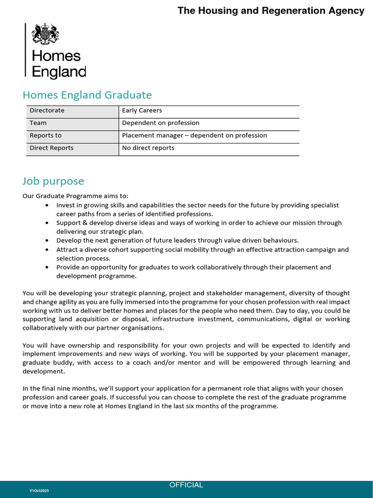 Homes England Graduate Programme Overview | PDF | Leadership | Mentorship