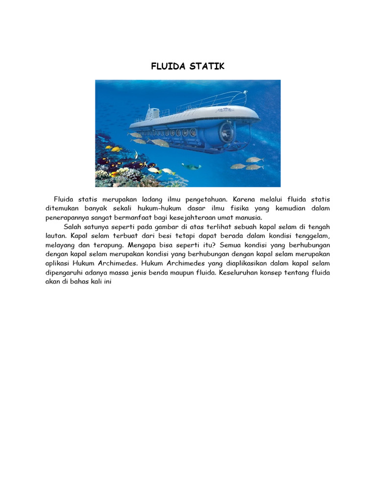 Fluida Statik | PDF | Ilmu Sosial | Filsafat