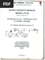 20t Franna Load Chart | PDF | Crane (Machine) | Manufactured Goods