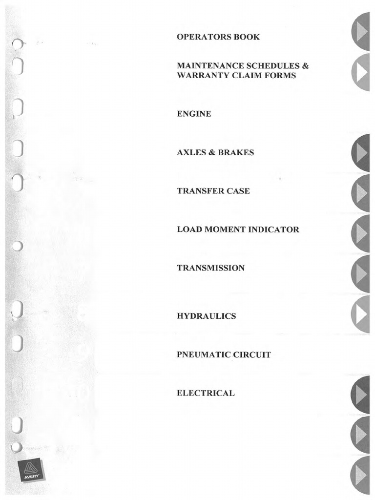Terex Franna Operators Manual At-20 Om906la Md3060 | PDF