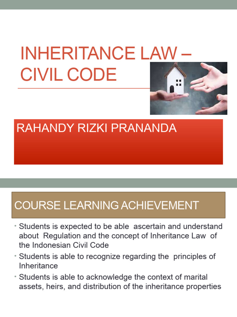 INHERITANCE LAW – CIVIL CODE ( INTRODUCTION ) | PDF | Will And ...