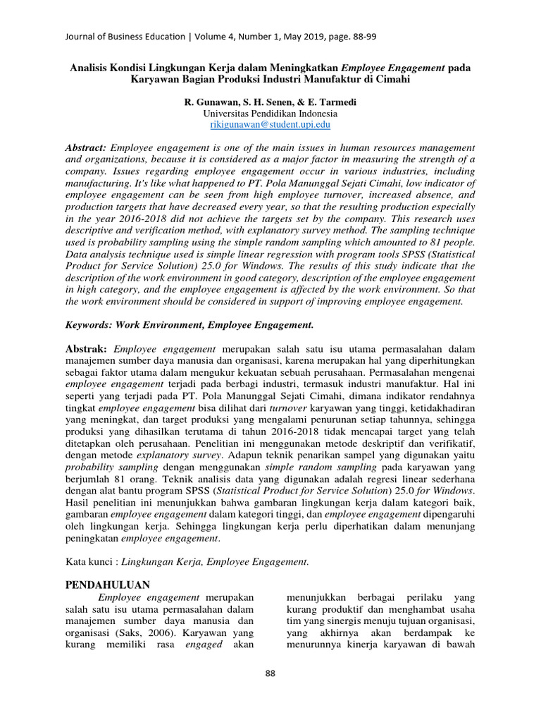 Analisis Kondisi Lingkungan Kerja Dalam Meningkatk | PDF | Karier ...
