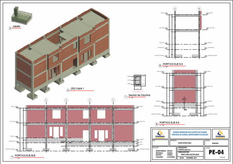 PLANO ESTRUCTURAL 04 | PDF | Ingeniería estructural | Ingeniería de Edificación