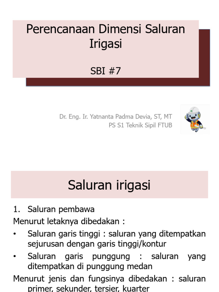 #7 Dimensi Saluran Irigasi | PDF