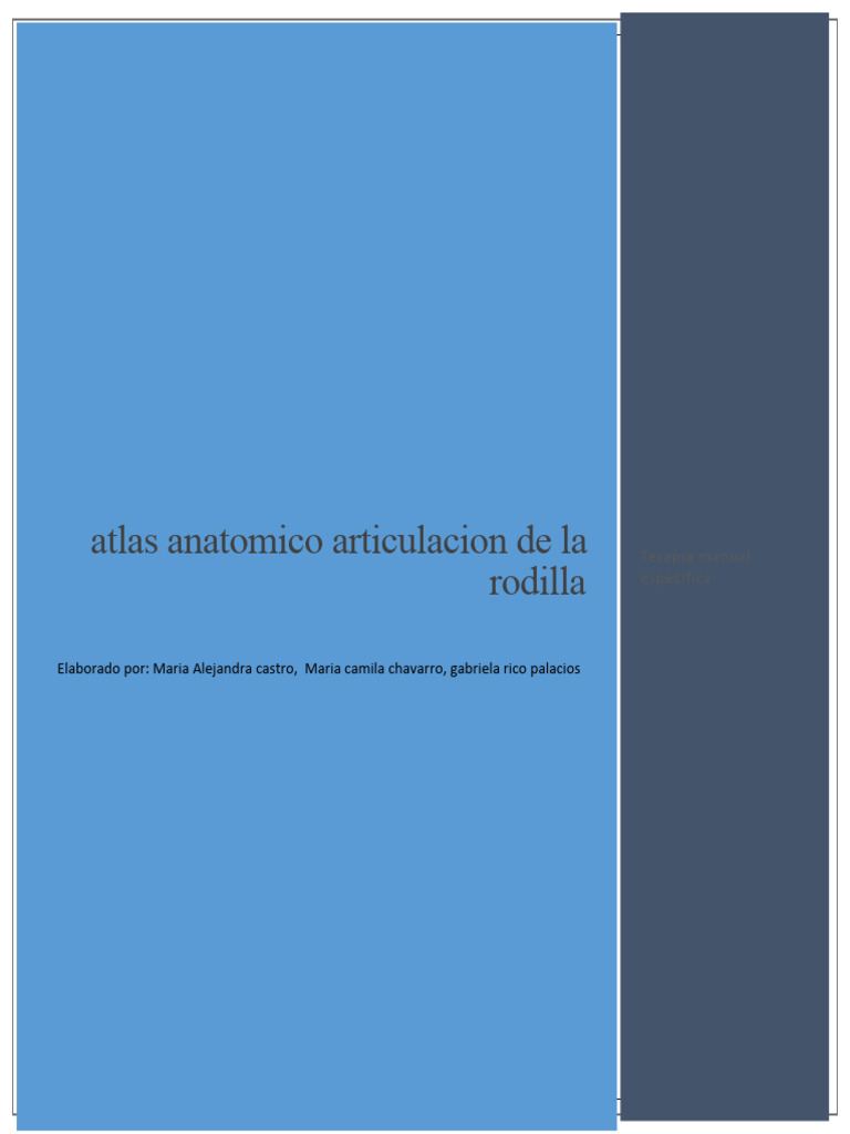 Atlas Anatomico Rodilla 1 | PDF | Sistema musculoesquelético | Sistema ...