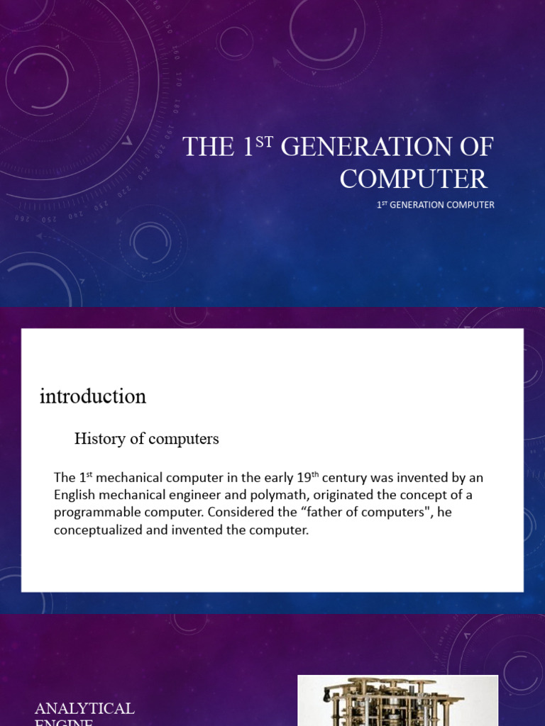 The 1st Generation of Computer | PDF | Vacuum Tube | Electrical Engineering