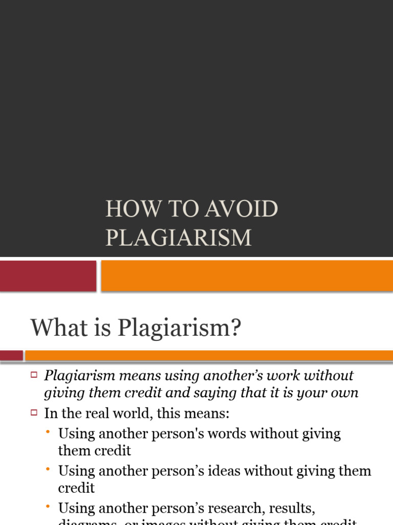 How To Avoid Plagiarism | PDF | Plagiarism | Ellipsis