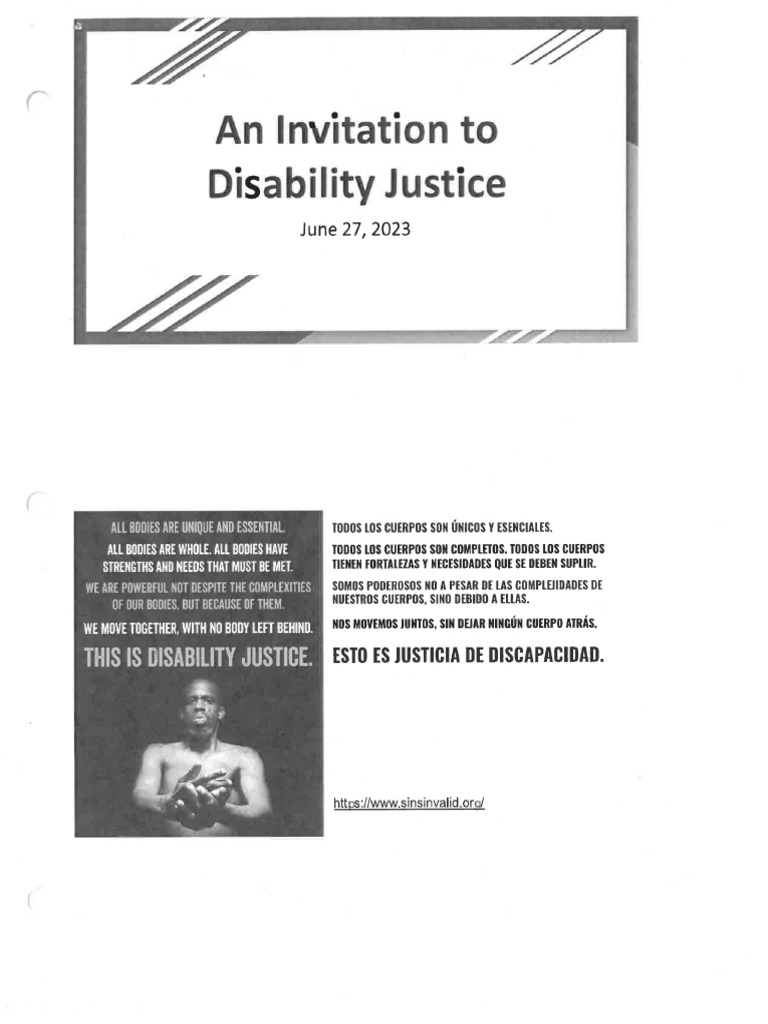 An Invitation to Disability Justice (1) | PDF