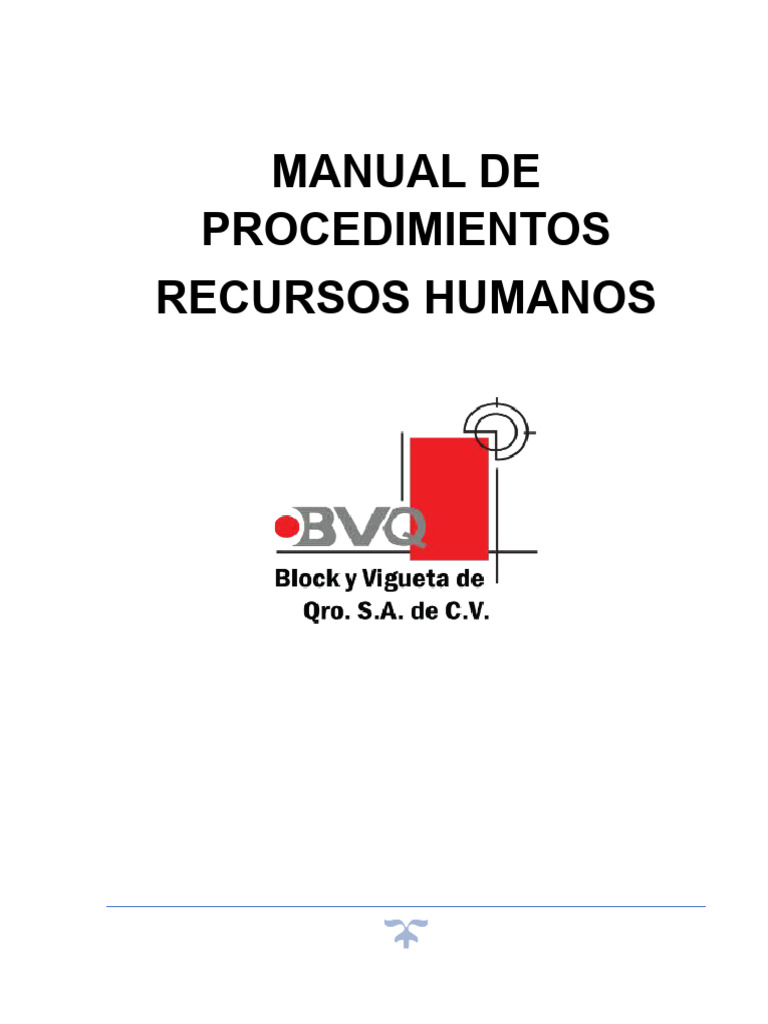 01 Manual de Procedimiento RH | PDF | Gestión de recursos humanos ...