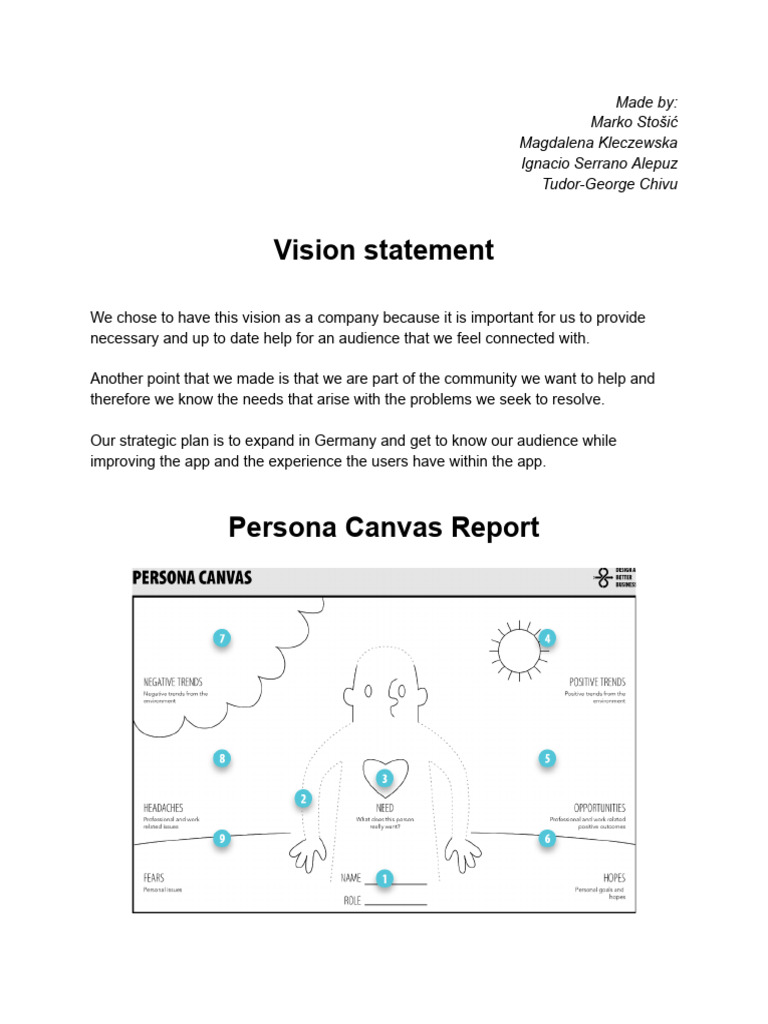 5 Bold Steps and Persona Canvas Report | PDF | Mobile App | Usability