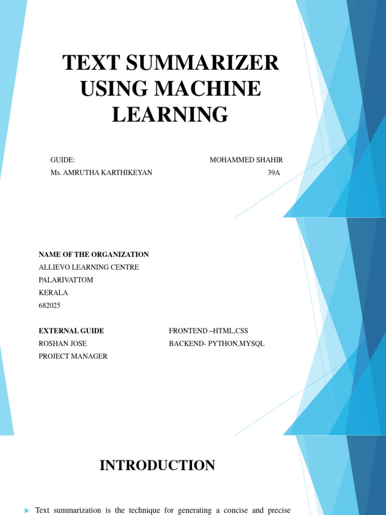 Text Summarizer | PDF | Deep Learning | Information