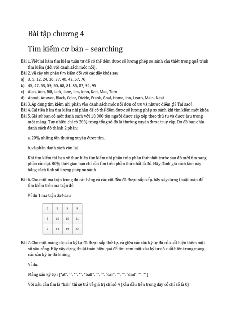Chapter4 Searching (Basic) | PDF