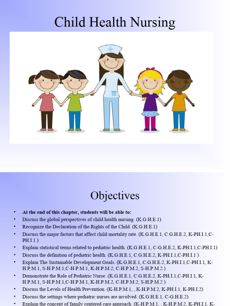 Child Health Nursing Overview and Goals | PDF | Preventive Healthcare ...