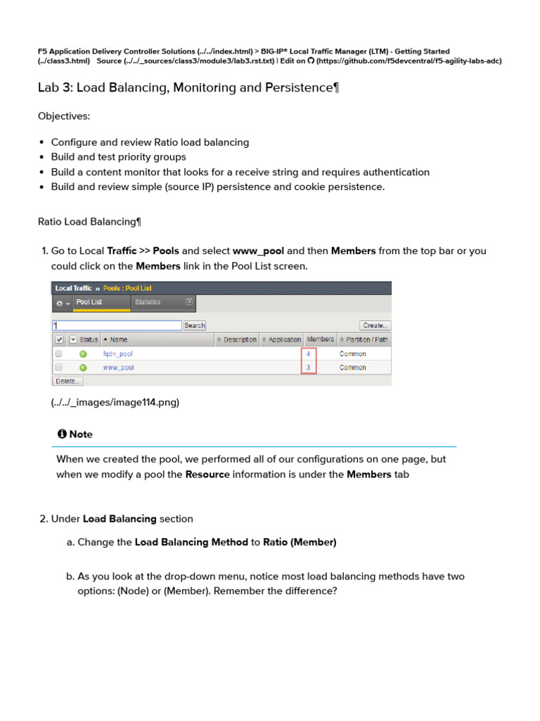 Lab 3 - Load Balancing, Monitoring and Persistence | PDF | Http Cookie | World Wide Web