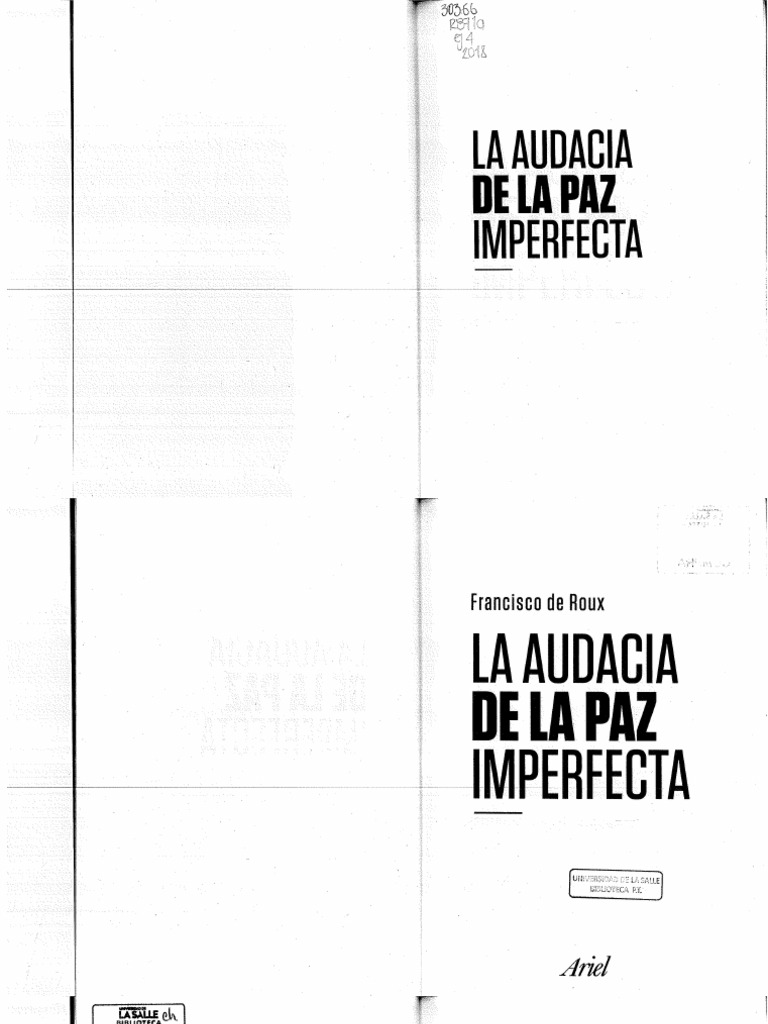 La Audacia de La Paz Imperfecta | PDF