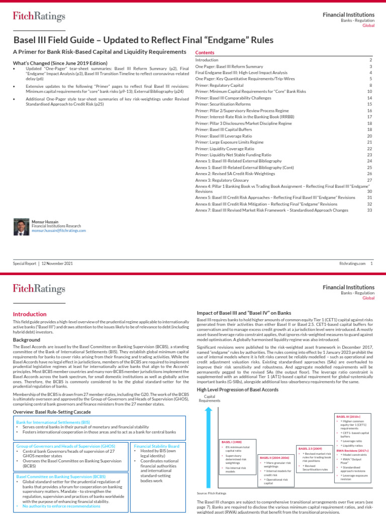 Fitch Ratings Basel III Field Guide | PDF | Basel Iii | Basel Ii