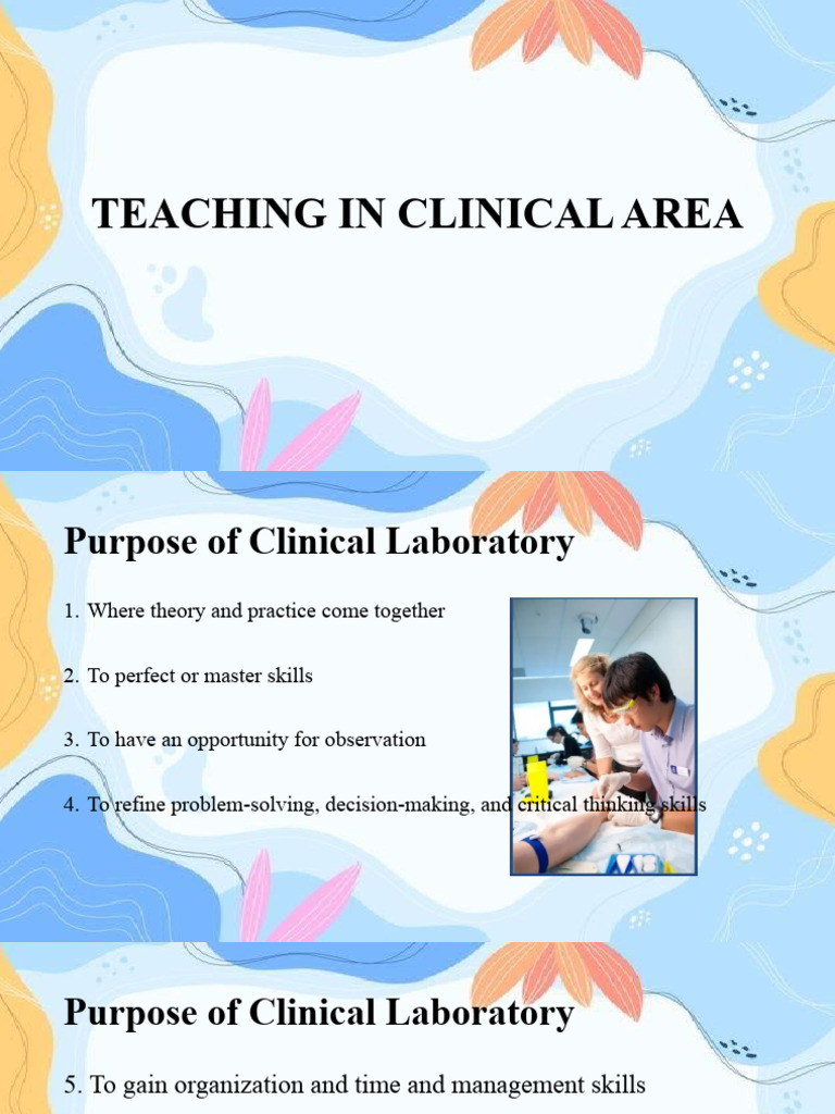 Teaching in Clinical Area | Download Free PDF | Evaluation | Learning