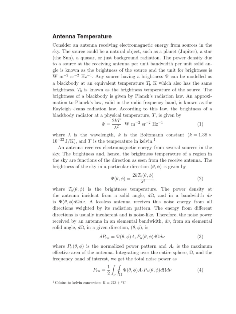 Antenna_Temperature | PDF | Antenna (Radio) | Amplifier