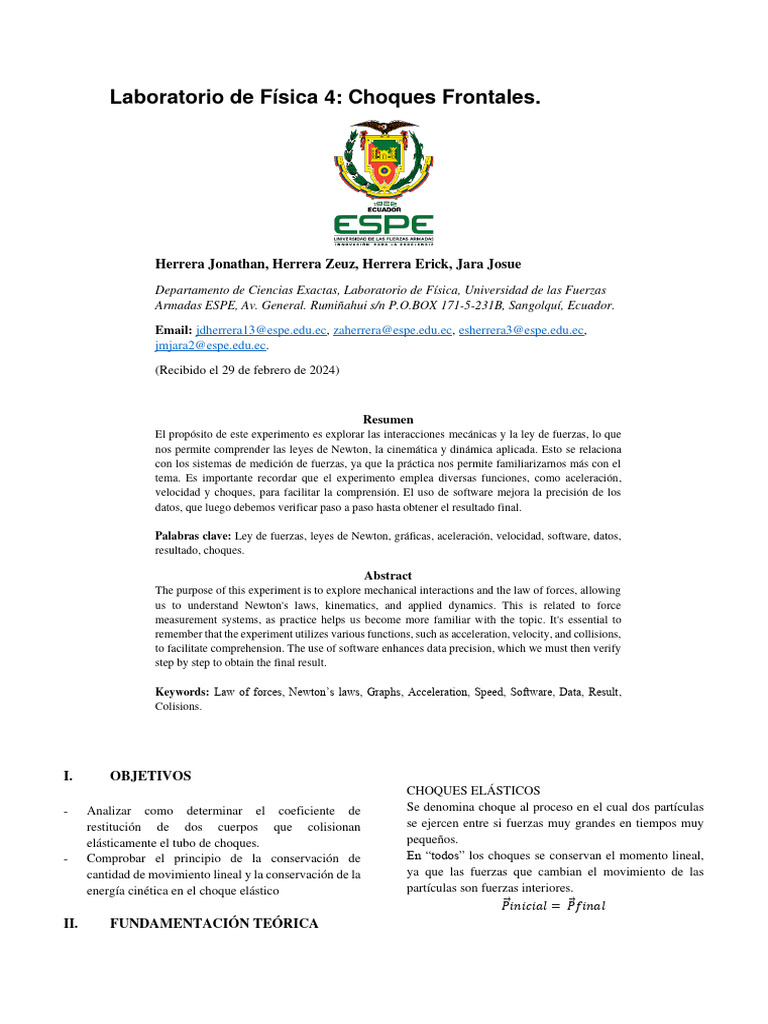 Choques Elásticos en Física | PDF | Física | Mecánica
