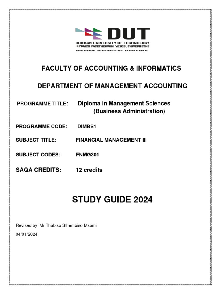 FM3 Notes | PDF