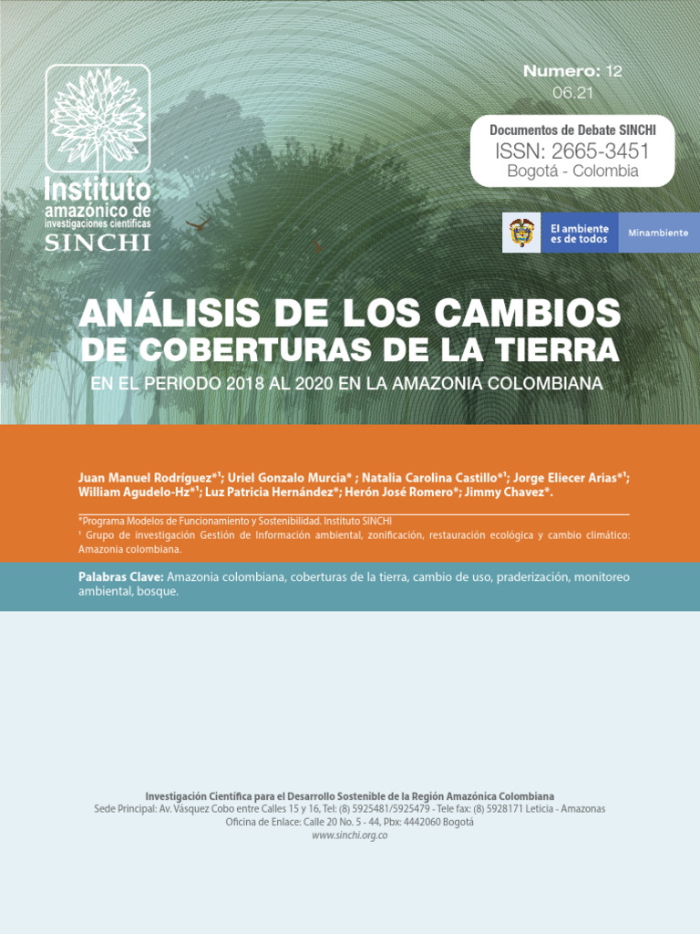 ANÁLISIS DE LOS CAMBIOS DE COBERTURAS DE TIERRA (1) | PDF | Sistema de información geográfica ...