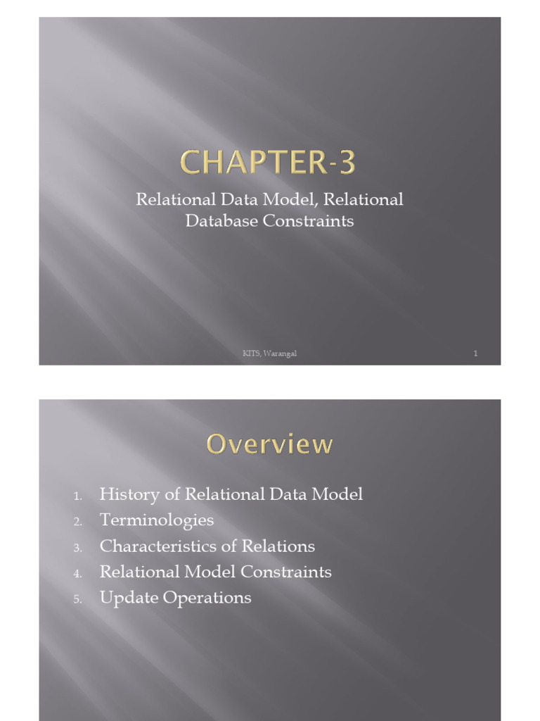 03UNIT-1 | PDF | Relational Database | Relational Model