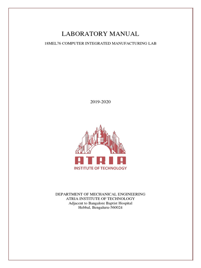Computer Integrated Manufacturing Lab | Download Free PDF | Numerical ...