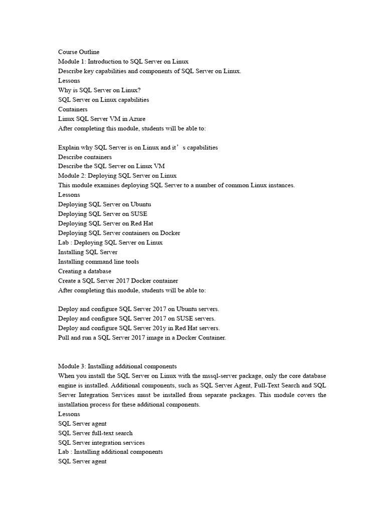10999A - SQLServer On Linux | PDF | Databases | Microsoft Sql Server