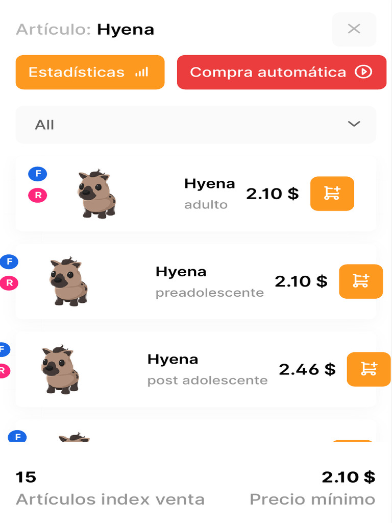 Hyena - Buy in Roblox Adopt Me StarPets - GG | PDF