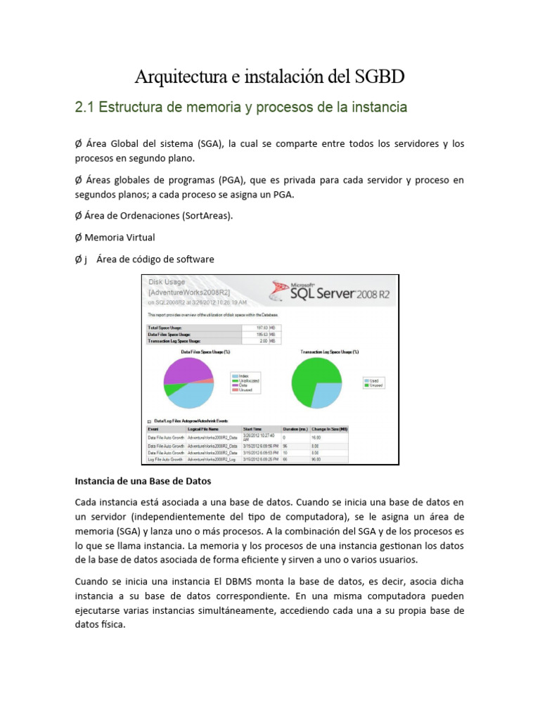 Arquitectura y Requerimientos SGBD | PDF | Mi sql | Archivo de computadora