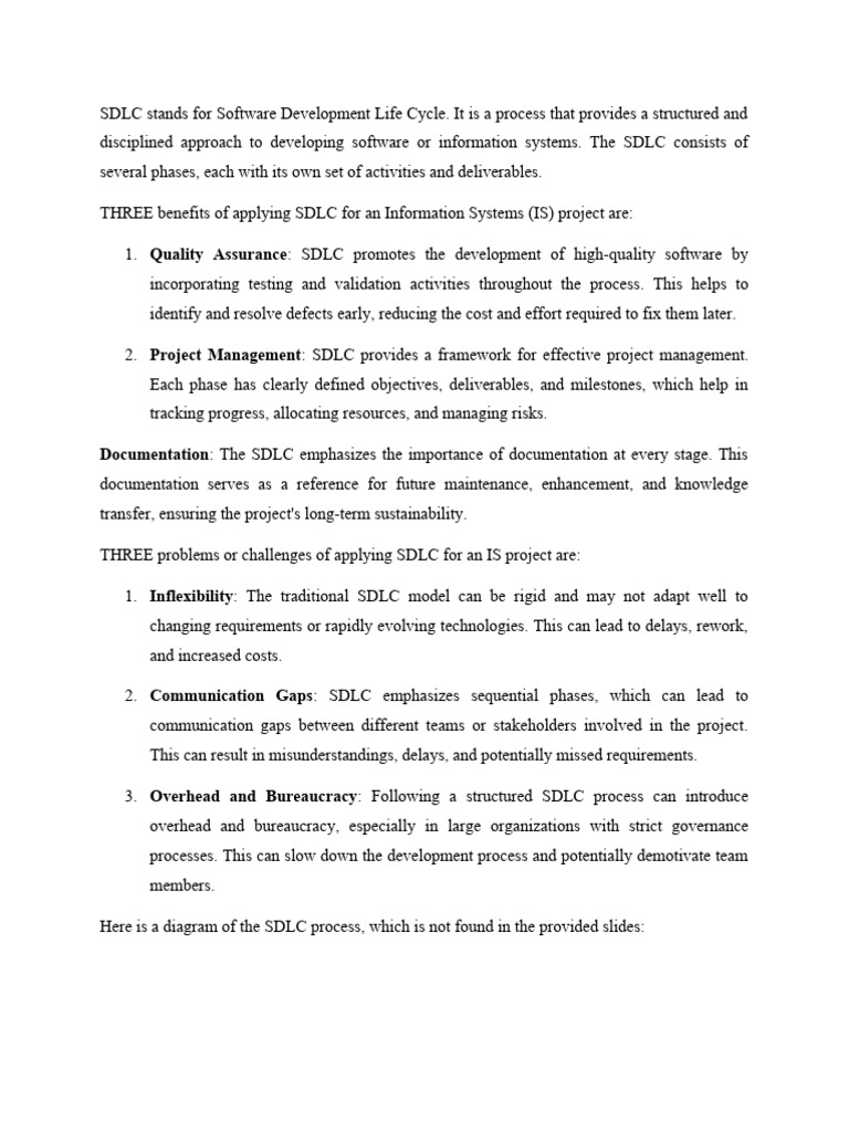 Documentation: The SDLC Emphasizes The Importance of Documentation at ...