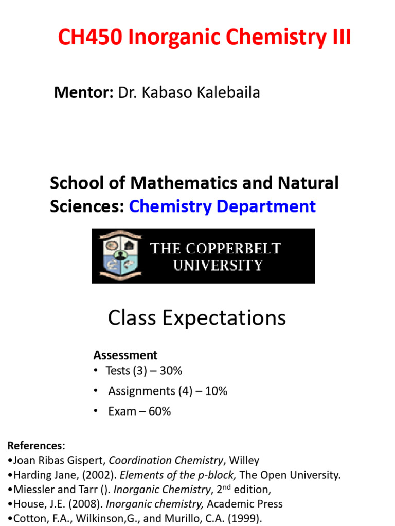 Inorganic Chemistry III Course Overview | PDF | Nitric Acid | Sulfuric Acid