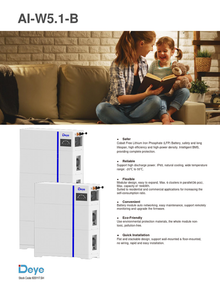 Datasheet A LV Stack Battery AI W5.1 B V2.0 | PDF | Electrical ...