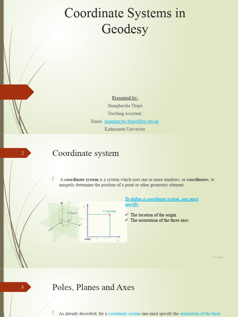 Coordinate Systems in Geodesy - Final | PDF | Latitude | Cartesian ...