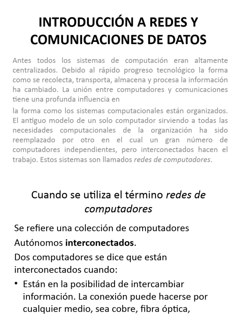 INTRODUCCIÓN A REDES Y COMUNICACIONES DE DATOS | PDF | Red de computadoras | Controlador de ...