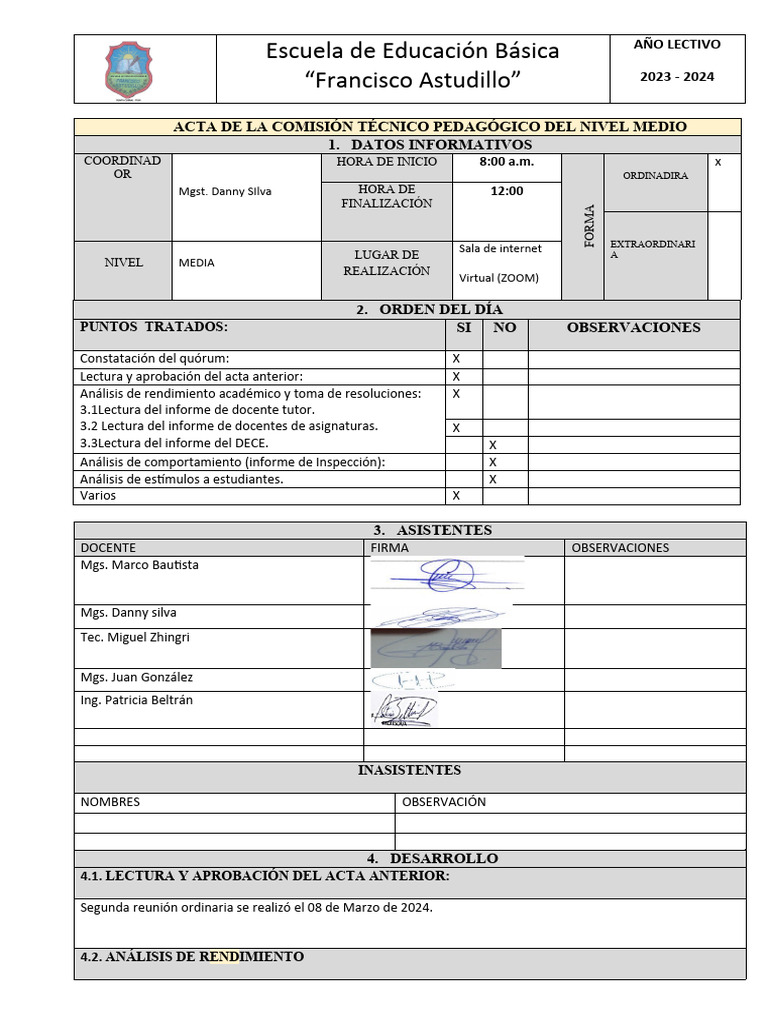 INFORME de Grado TRIMESTRE 2docx | PDF | Aprendizaje | Maestros