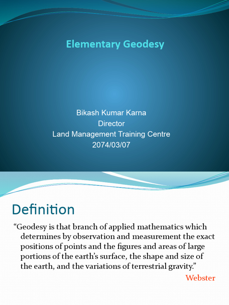 Elementary Geodesy BKK | PDF | Geodesy | Latitude