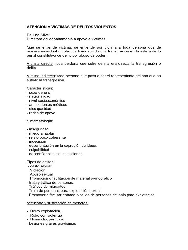 Atención Integral a Víctimas de Delitos | PDF | Victimologia | Trata de ...