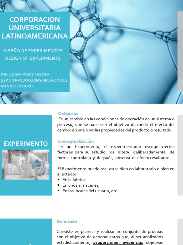 Diseño de Experimentos (DOE) en Investigación | PDF | Experimentar ...