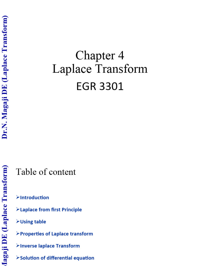 Chapter 4 (Laplace 17) | PDF | Laplace Transform | Mathematical Analysis