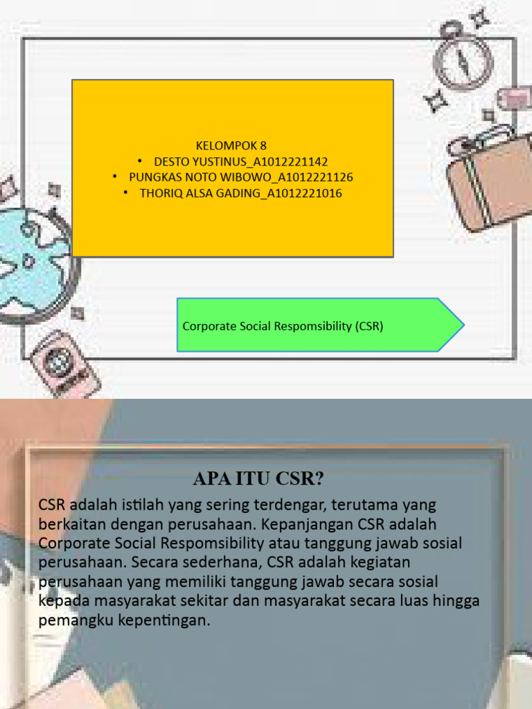 Pengertian dan Manfaat CSR | PDF