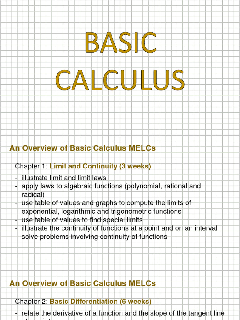 Basic-Calculus-1st-Summative-topics | PDF | Integral | Calculus