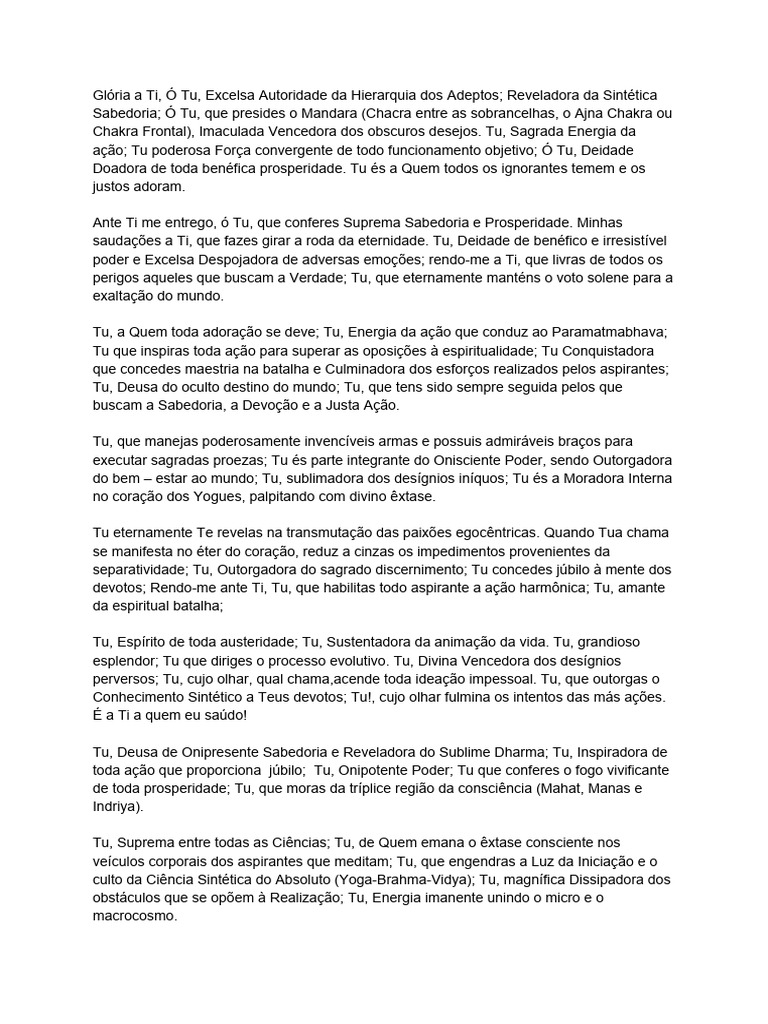 Hino À Durga | PDF | Sabedoria | Deus