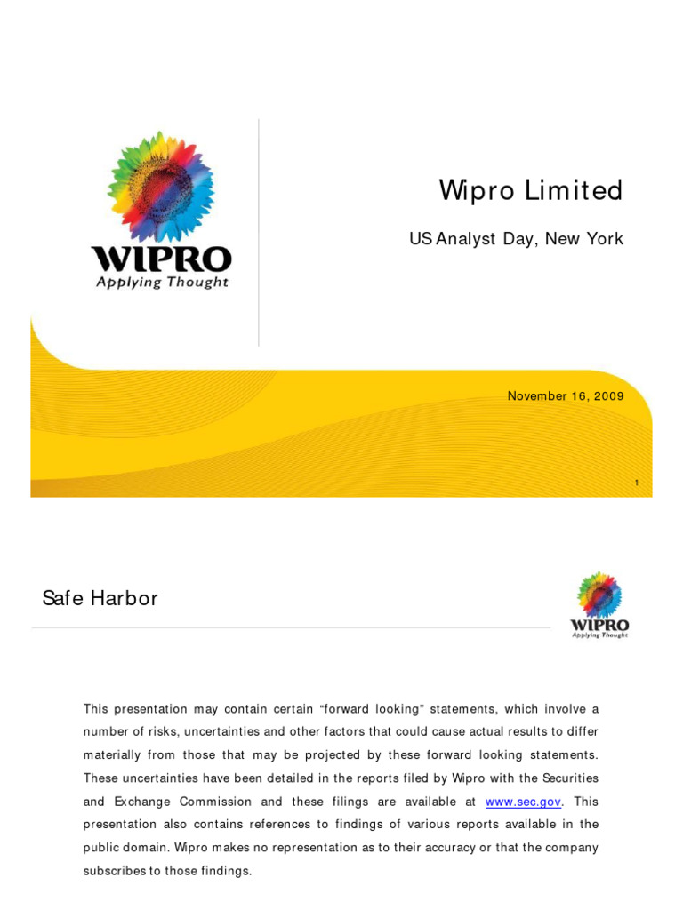 Wipro Limited | PDF | Outsourcing | Analytics