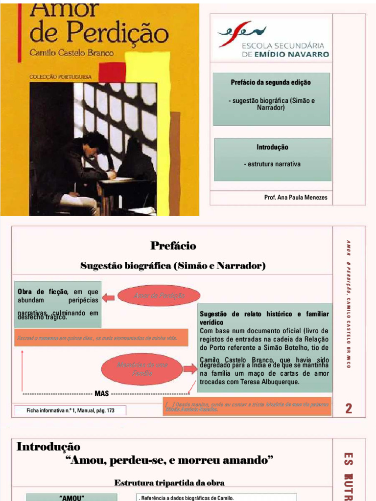 PDF Prefacio Introducao Amor de Perdicao - Compress | PDF