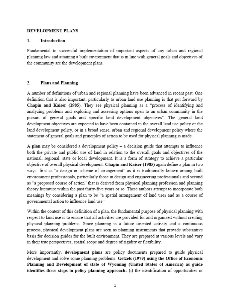URP 203 Lecture Note 1 | PDF | Policy | Planning