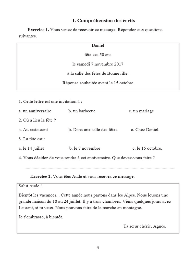 Réussir Le Delf A1 CE | PDF