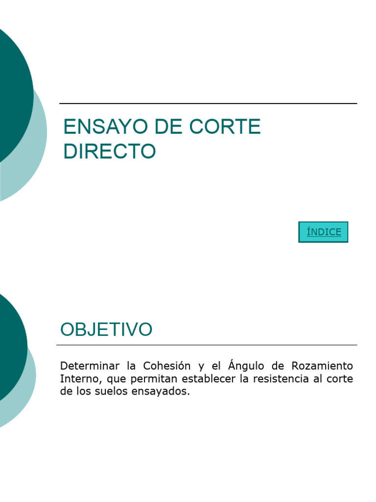 Ensayo de Corte Directo | PDF | Esfuerzo cortante | Fuerza