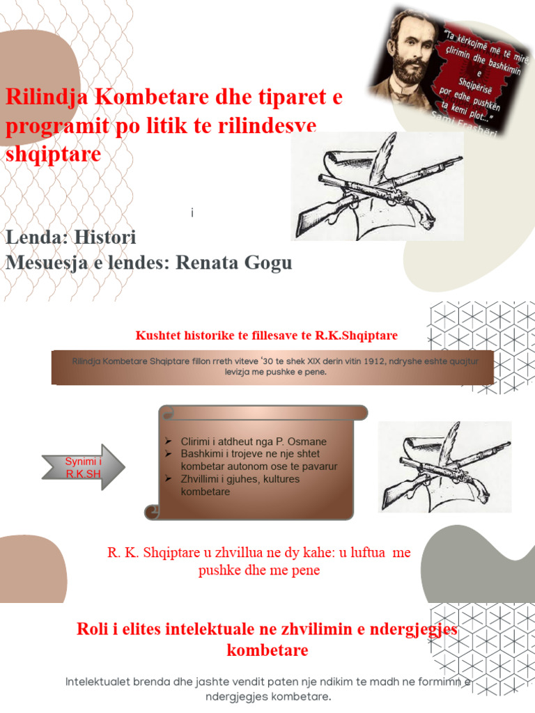 Tema 19 Rilindja Kombetare Shqiptare | PDF